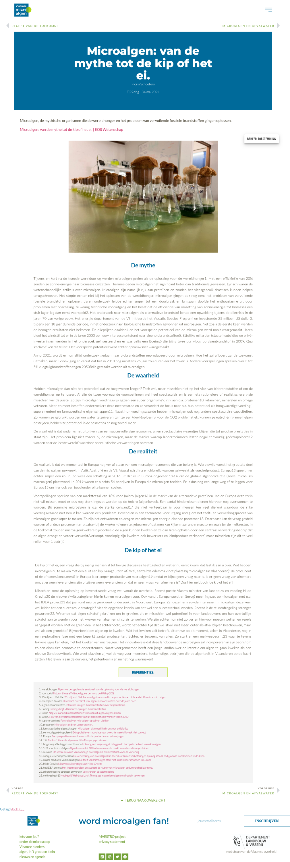 Microalgen | Aquacultuur Vlaanderen